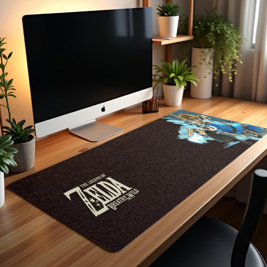 Zelda Desk Mat, Fantasy Gaming Mouse Pad, Adventure Landscape - Etsy