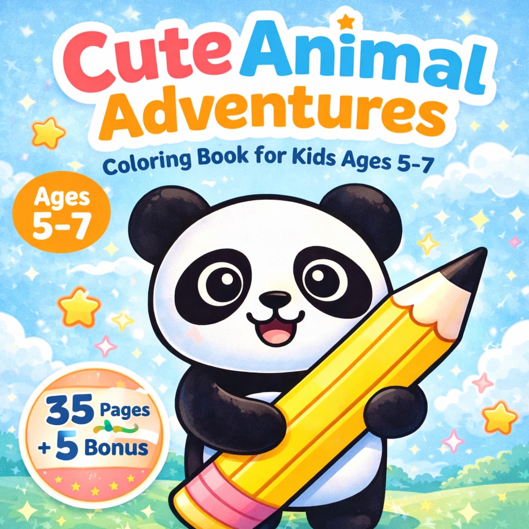 Cute Animal Adventures Coloring Book Printable | Kids Coloring Pages ...