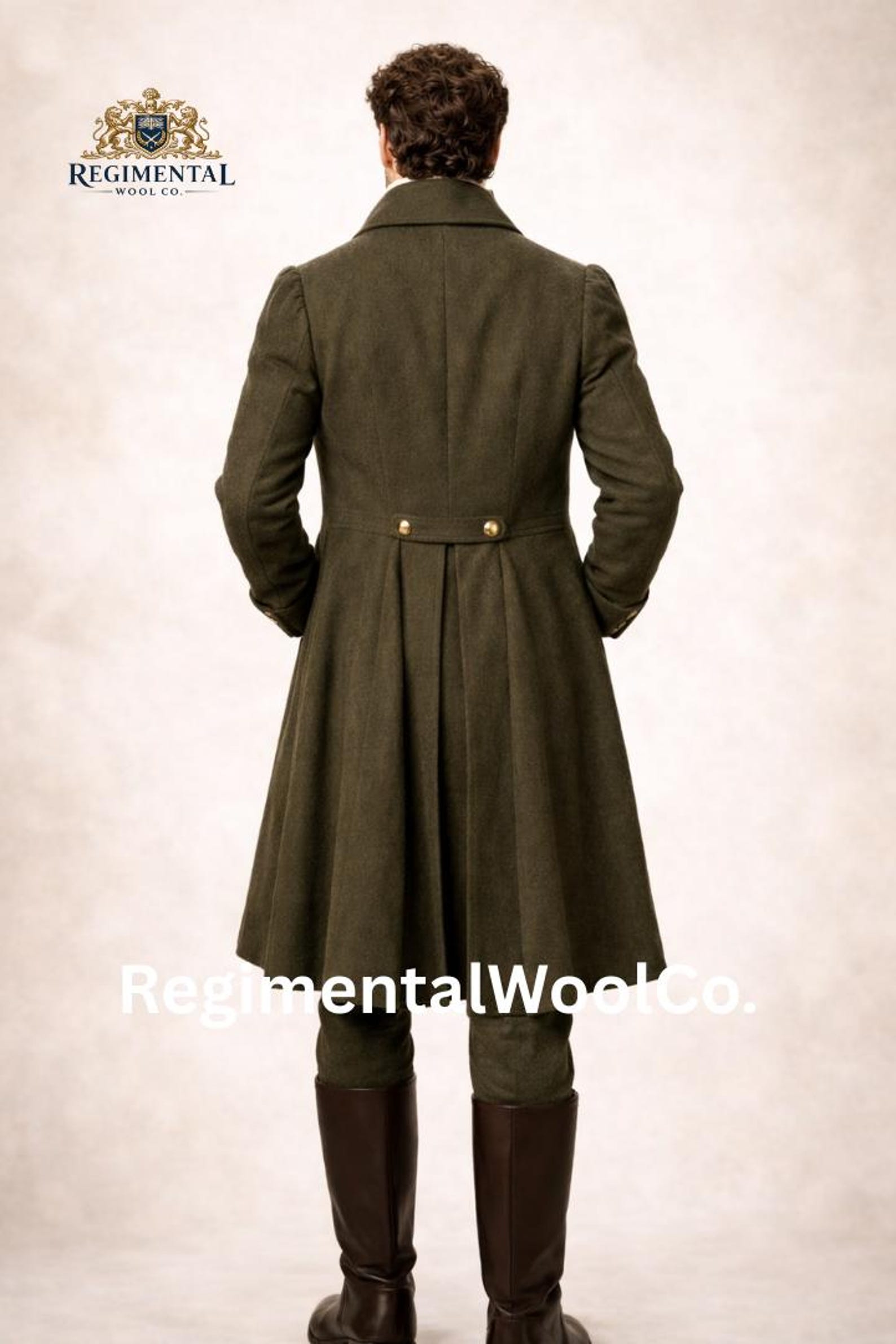 Regency Era Men’s Wool Tailcoat Jacket – Mr Darcy Jane Austen Inspired ...