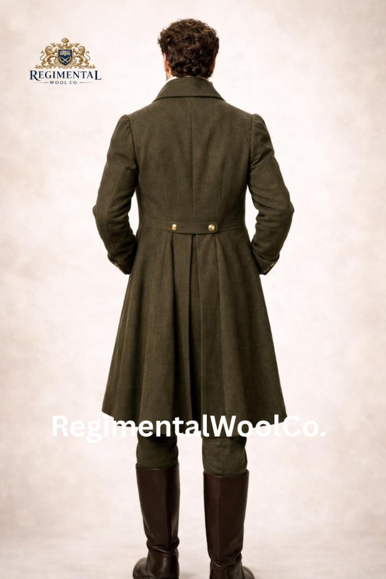 Regency Era Men’s Wool Tailcoat Jacket – Mr Darcy Jane Austen Inspired ...