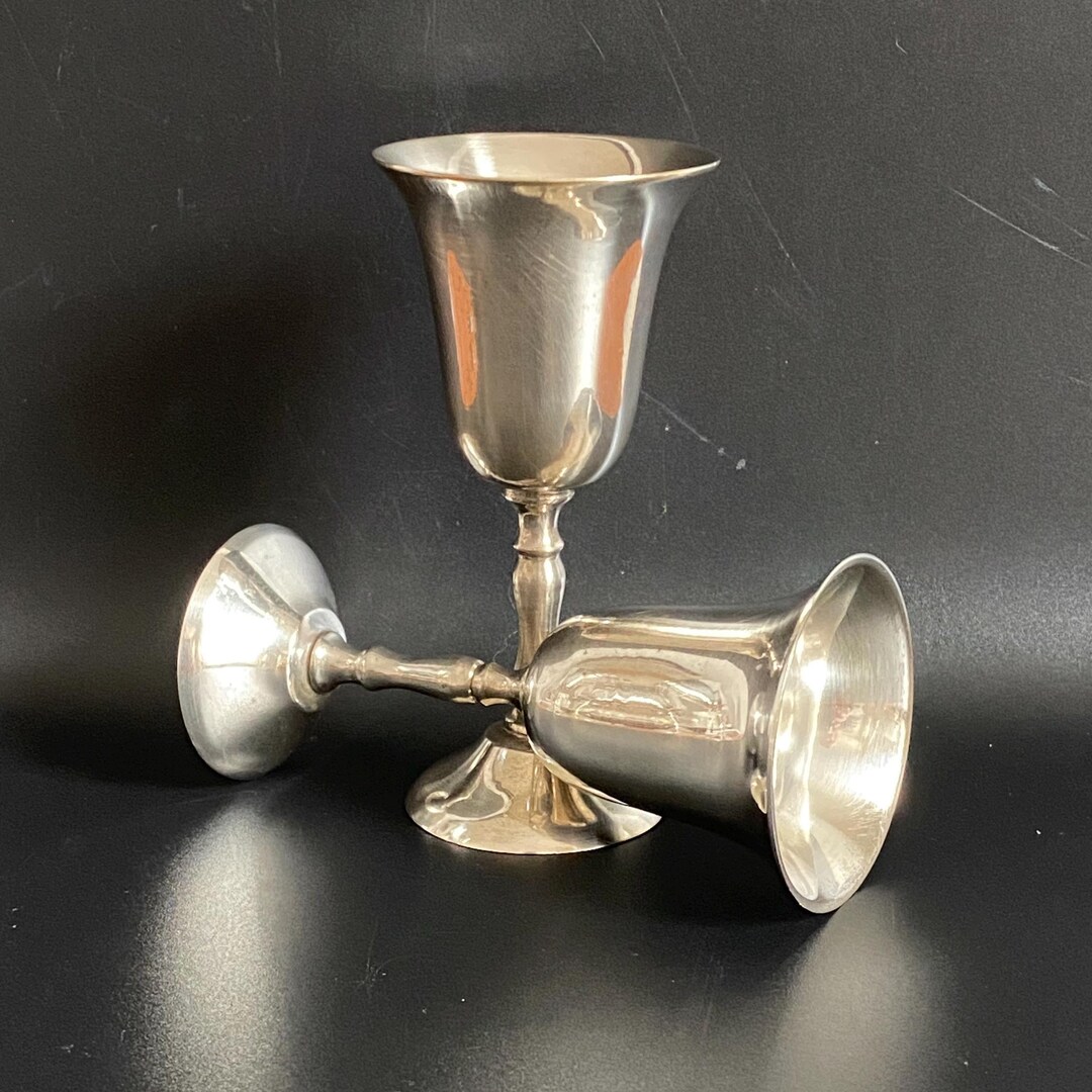 2 Vintage Leonard Silver Company E.P.N.S. Plated Cordial Set - Etsy