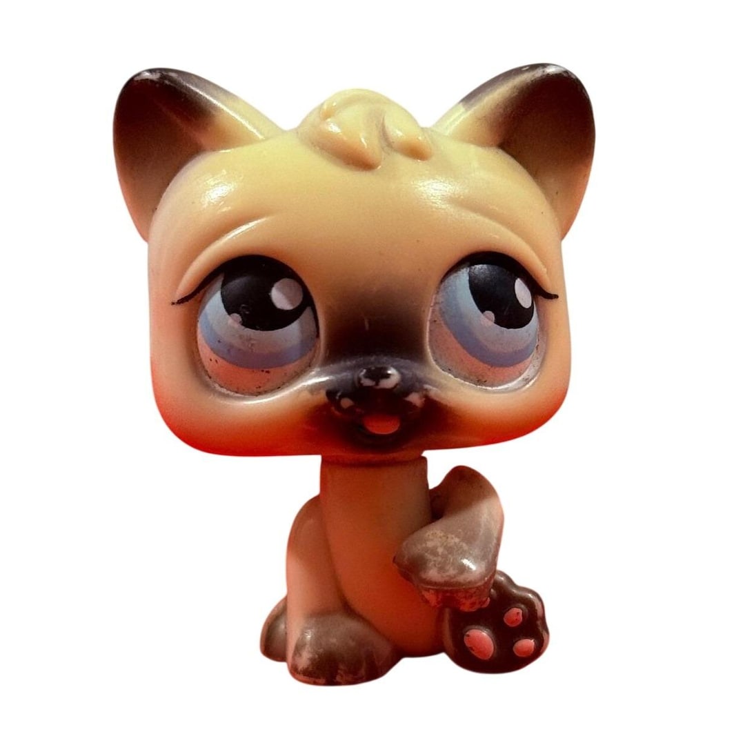 Rare LPS Littlest Pet Shop 2005 Gen 1 Moving Paw Black & White Siamese ...
