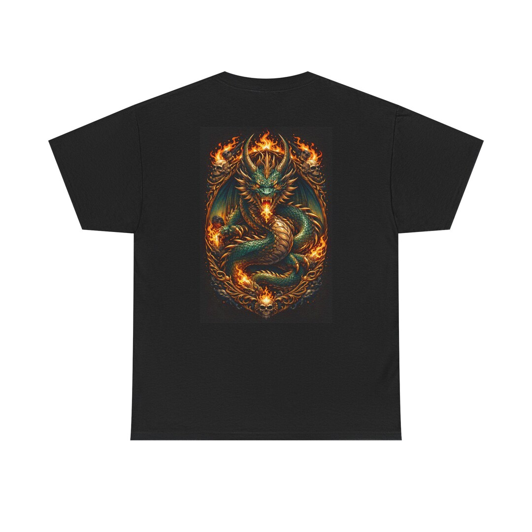 Dragon Illustration T-shirt | Fantasy Dragon Graphic Tee - Etsy