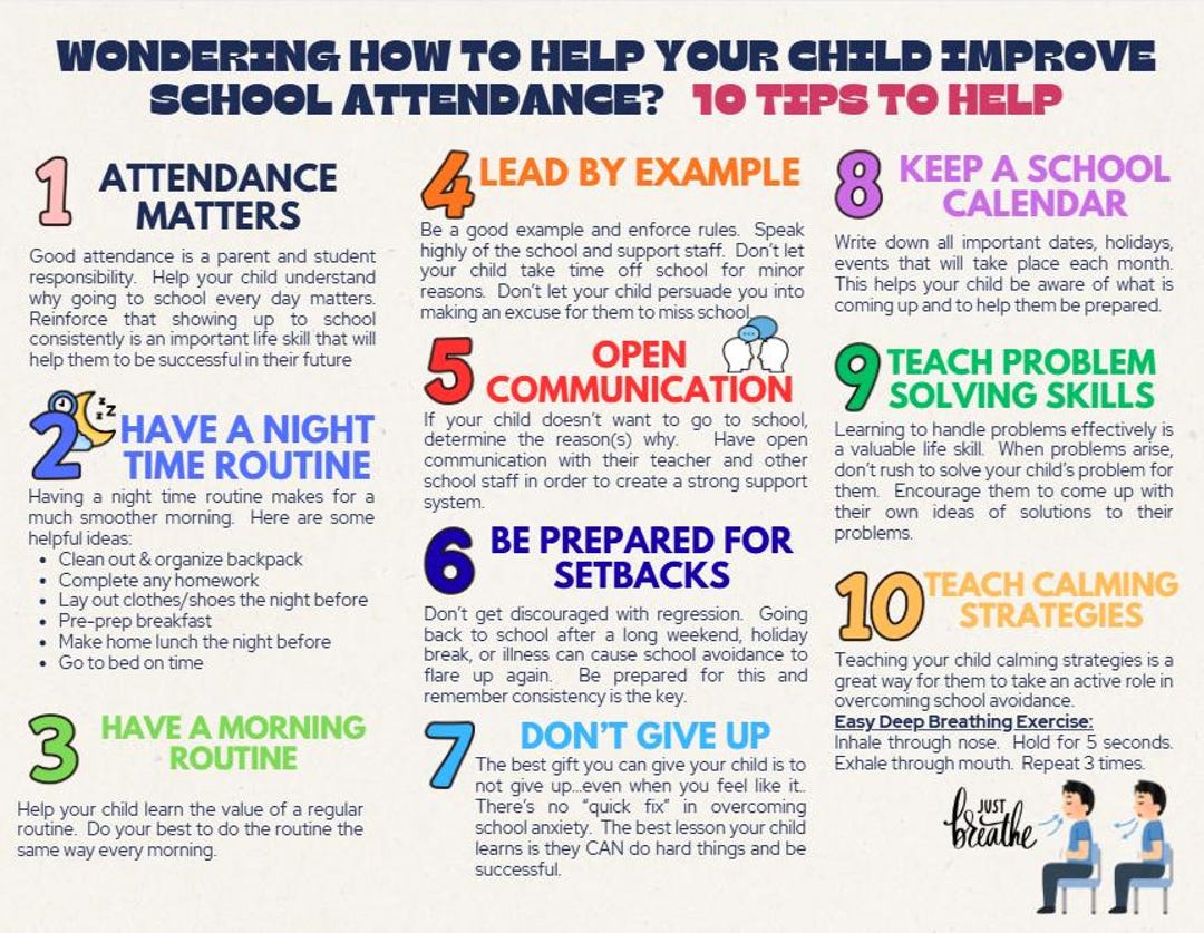 Help Your Child Improve School Attendance | Bilingual English Spanish ...