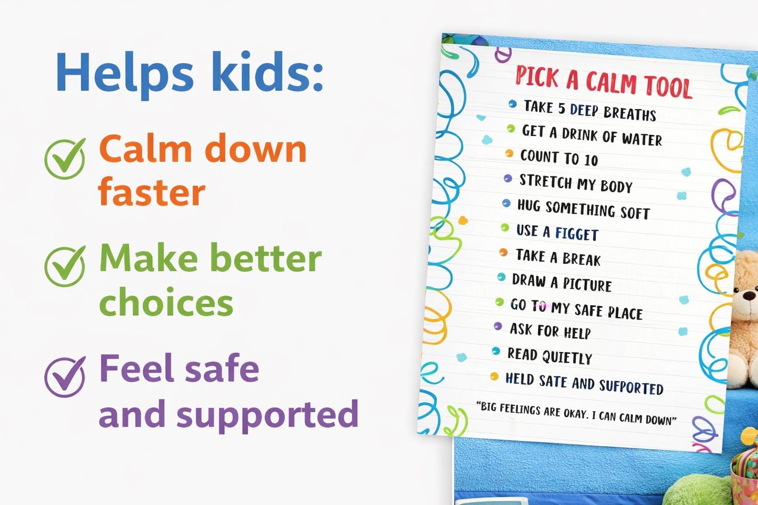Calm Down Choice Board | Coping Skills Menu, Emotional Regulation ...