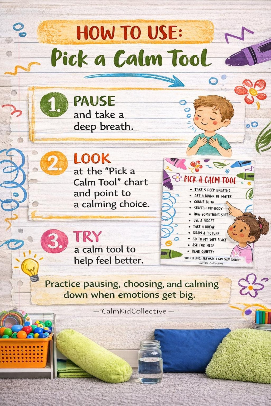Calm Down Choice Board | Coping Skills Menu, Emotional Regulation ...