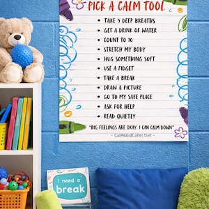 Calm Down Choice Board | Coping Skills Menu, Emotional Regulation ...