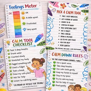 Calm Down Choice Board | Coping Skills Menu, Emotional Regulation ...