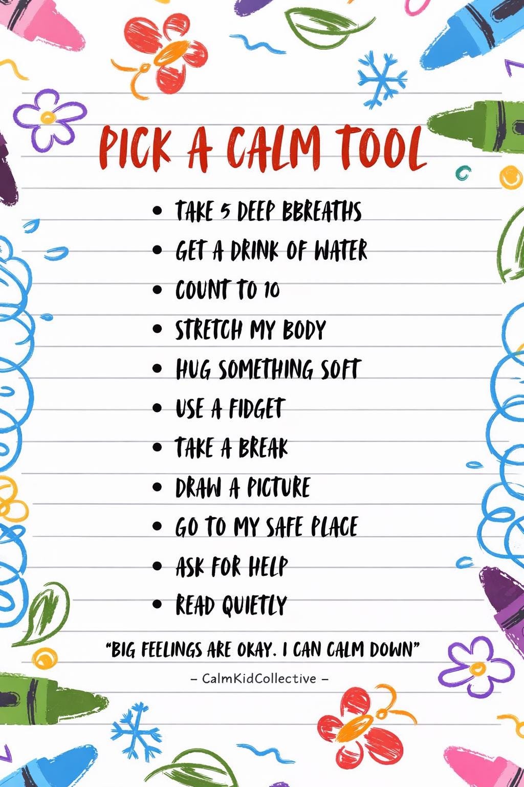 Calm Down Choice Board | Coping Skills Menu, Emotional Regulation ...