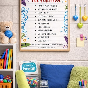 Calm Down Choice Board | Coping Skills Menu, Emotional Regulation ...