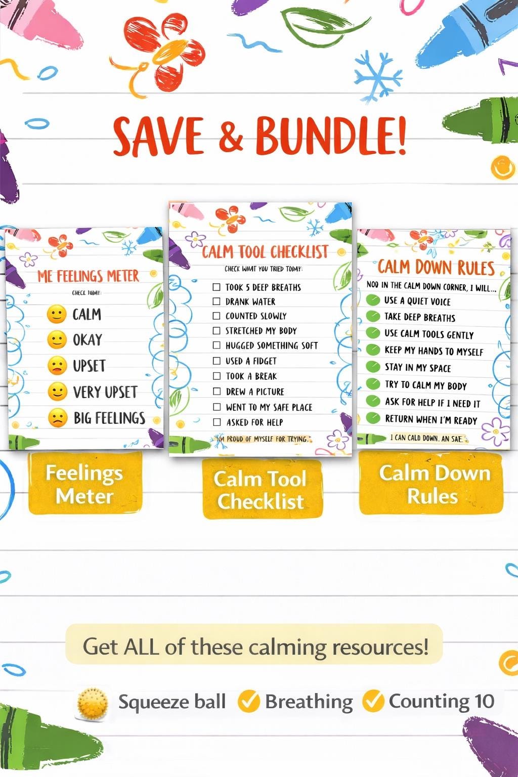 Calm Tool Checklist Printable | Kids Coping Skills, Emotional ...