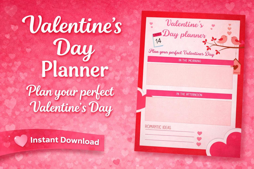 Valentines Day Planner Printable - Plan Your Perfect Valentines Day ...