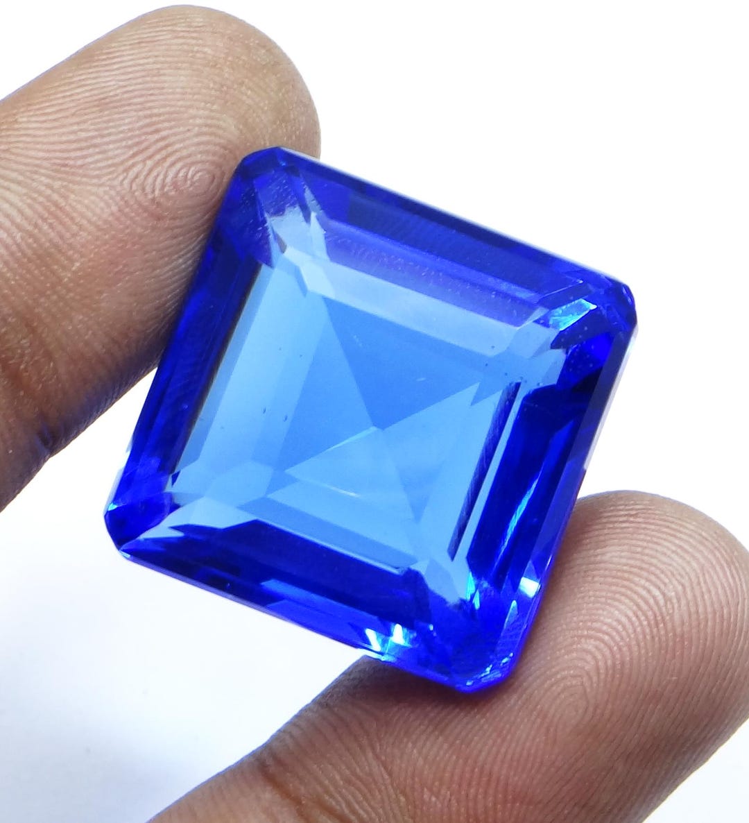 Natural Intense Blue Tanzanite 66.10 Carat Radiant Cut Flawless ...