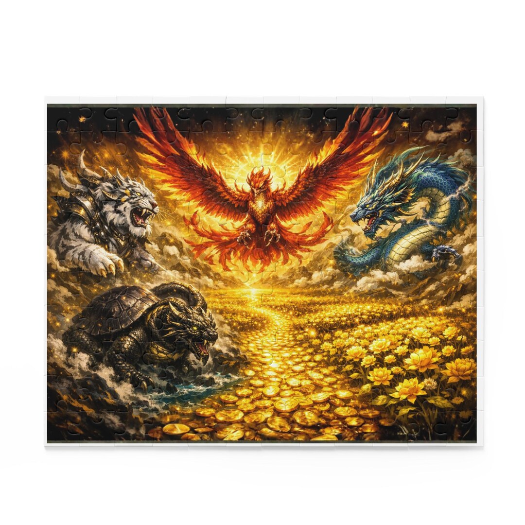 Mythical Creatures Jigsaw Puzzle Four Sacred Beasts (120/252/500 Pieces ...