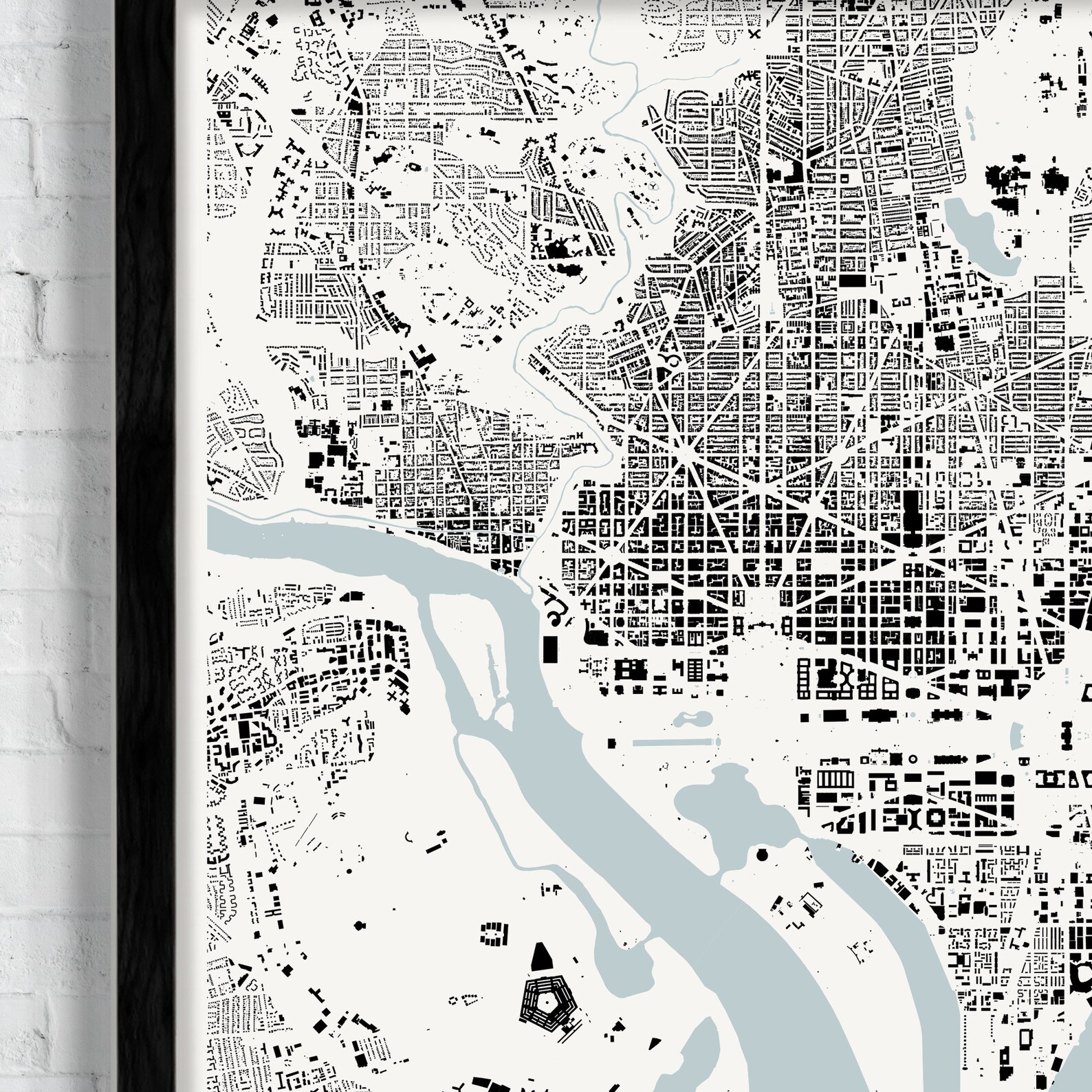 Washington DC Map Washington DC Map Print Washington DC - Etsy