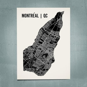 Montreal Map | Montreal Wall Art | Montreal Neighborhood Print ...