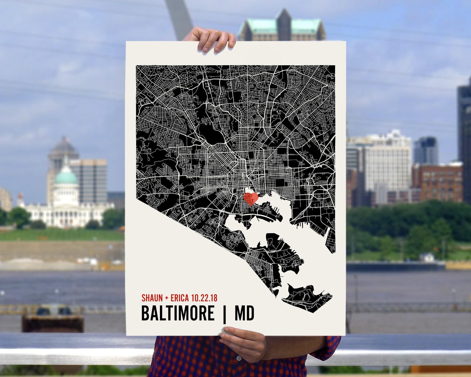 Personalized Baltimore City Map Art Print Custom Run Modern - Etsy
