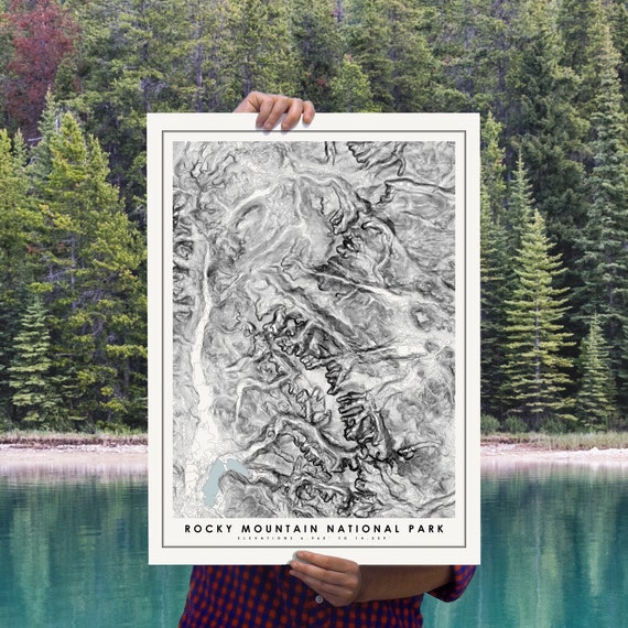 Mapa De Elevación De Las Montañas Rocosas