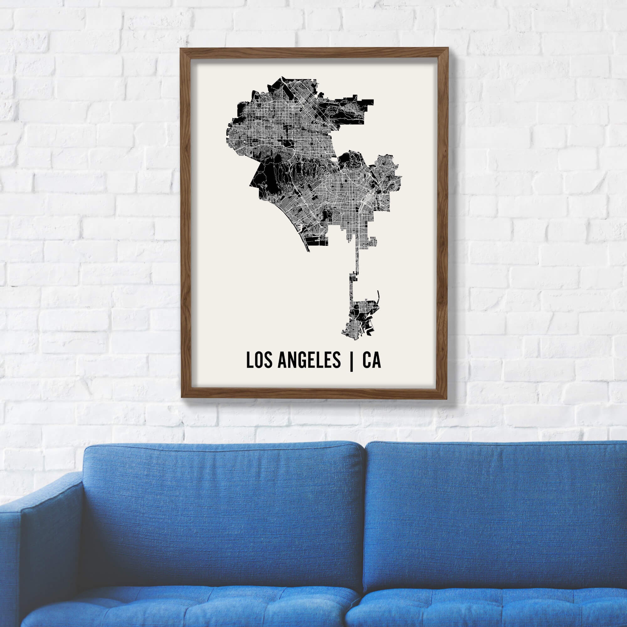 Los Angeles Map Los Angeles Wall Art Los Angeles - Etsy