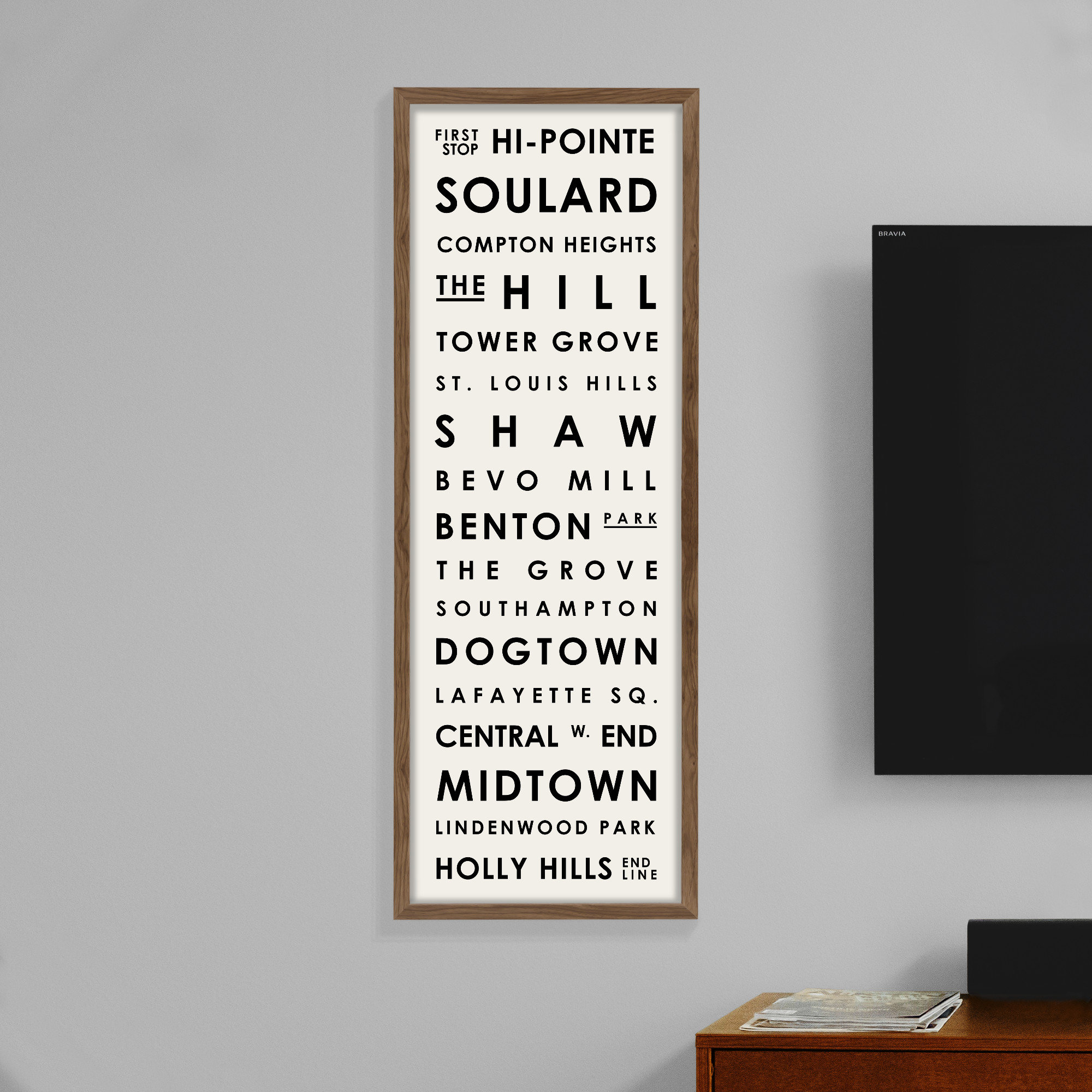 St. Louis Typography | St. Louis Neighborhood Print | St. Louis ...