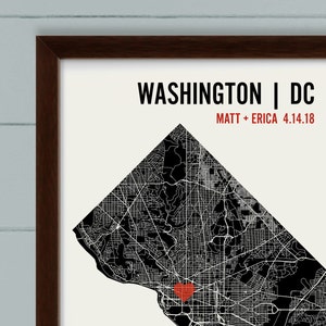 Personalized Washington DC City Map Art Print - Custom Run Modern Wall ...