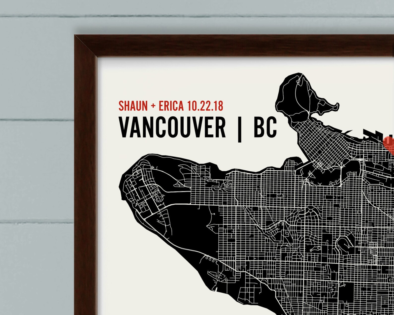 Personalized Vancouver City Map Art Print Custom Run Modern - Etsy