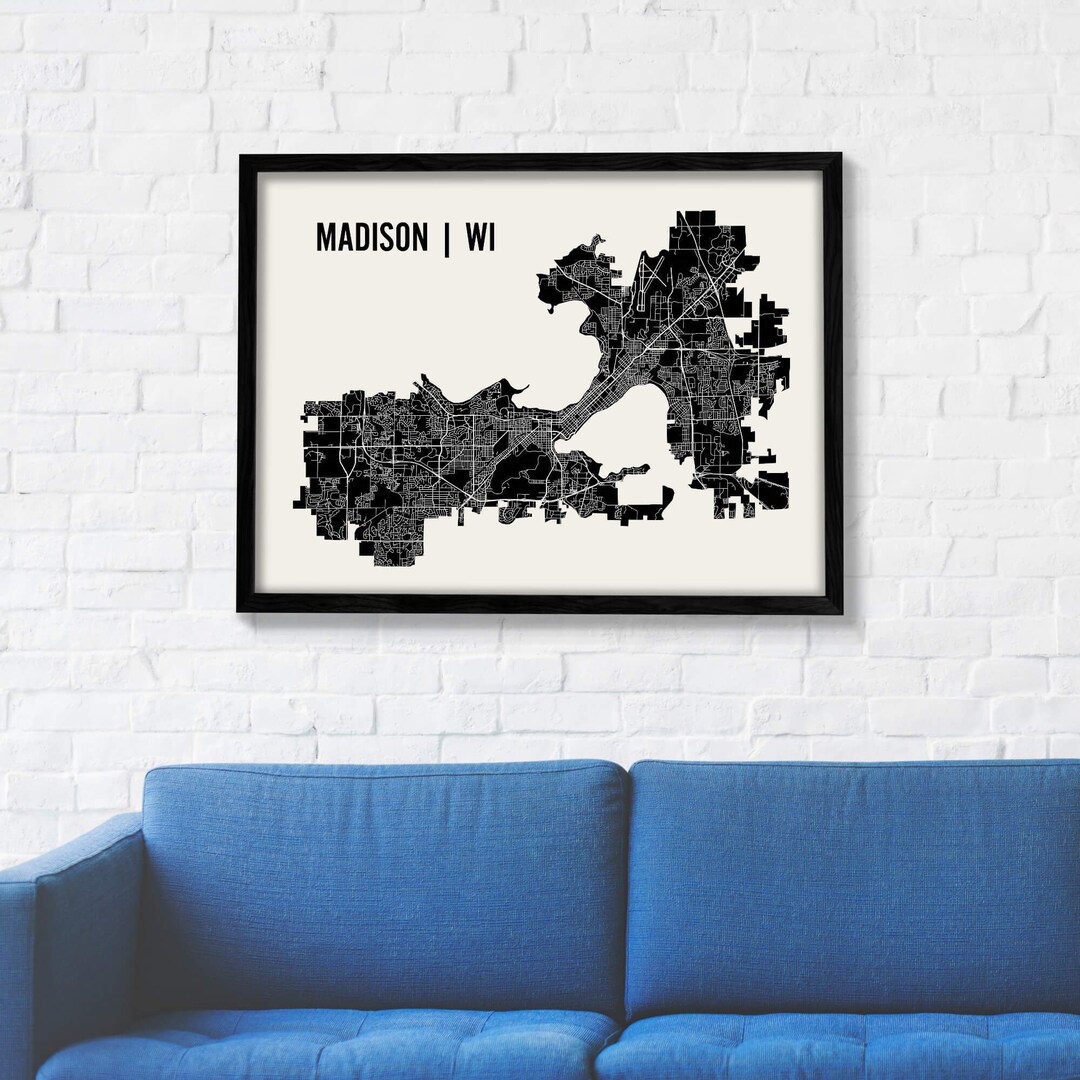 Madison Map | Madison Wall Art | Madison Neighborhood Print | Madison ...