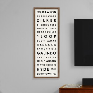 Austin Typography Art | Austin Neighborhood Print | Austin Texas Art ...