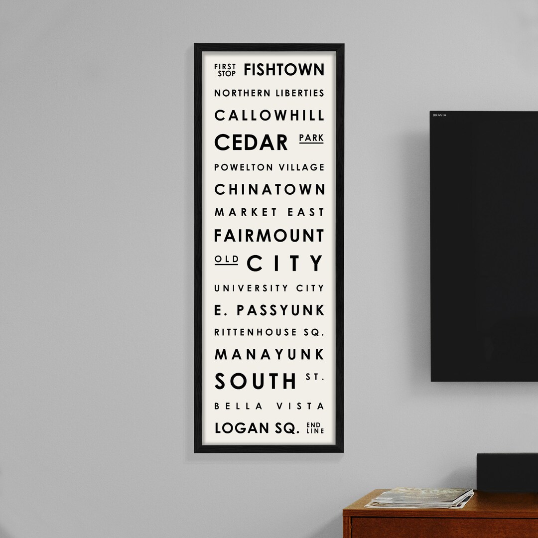 Philadelphia Typography | Philadelphia Neighborhood Print ...
