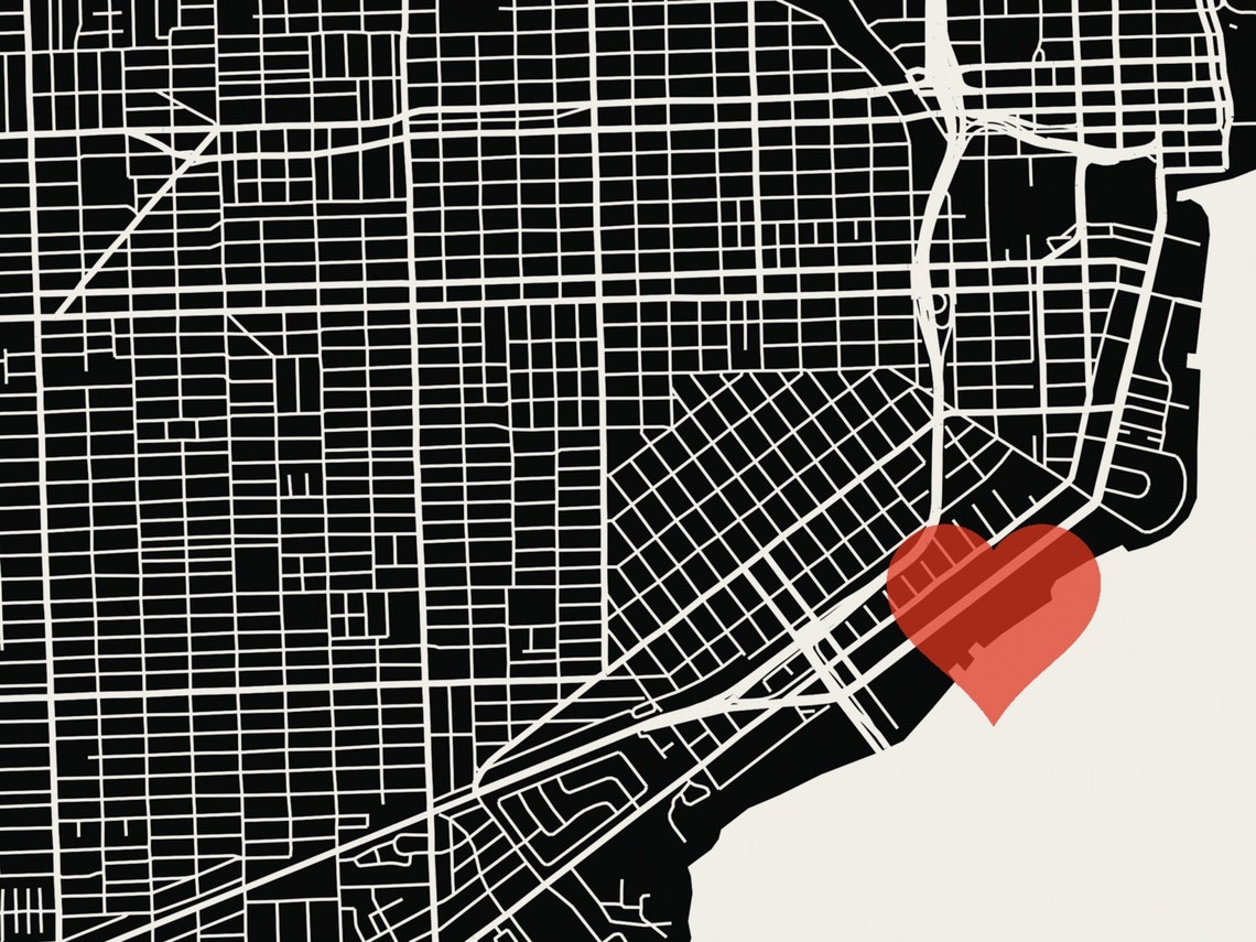 Personalized Miami City Map Art Print Custom Run Modern Wall - Etsy