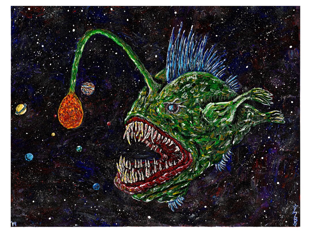 Print of space Angler - Etsy