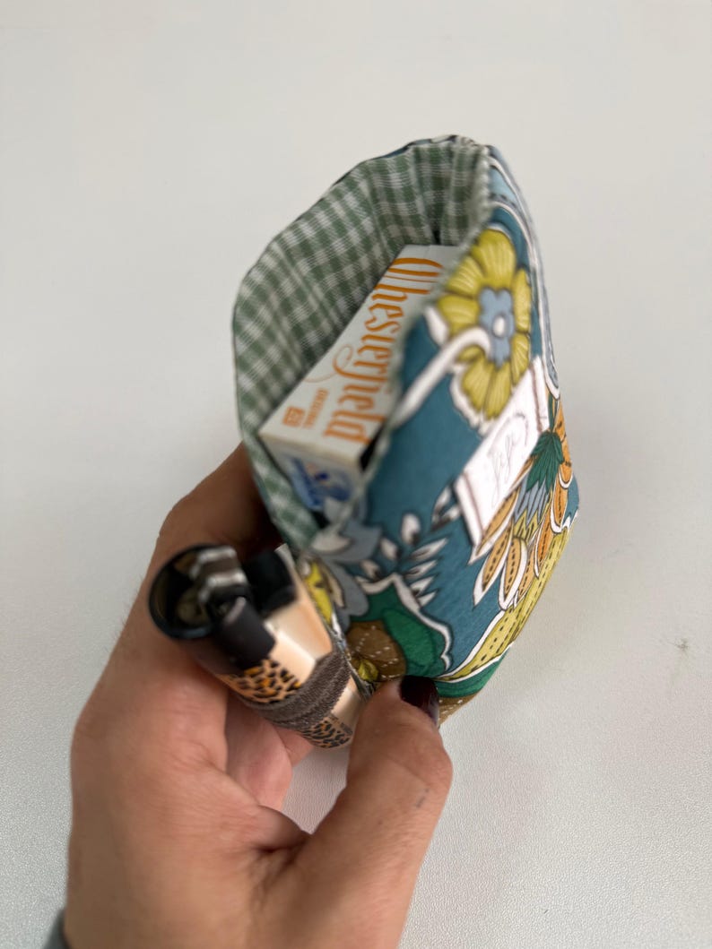 Handmade Padded Cigarette Case With Elastic for Lighter | Double ...