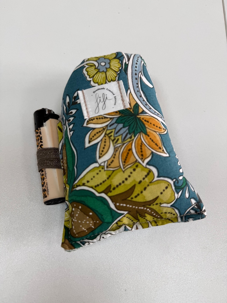 Handmade Padded Cigarette Case With Elastic for Lighter | Double ...