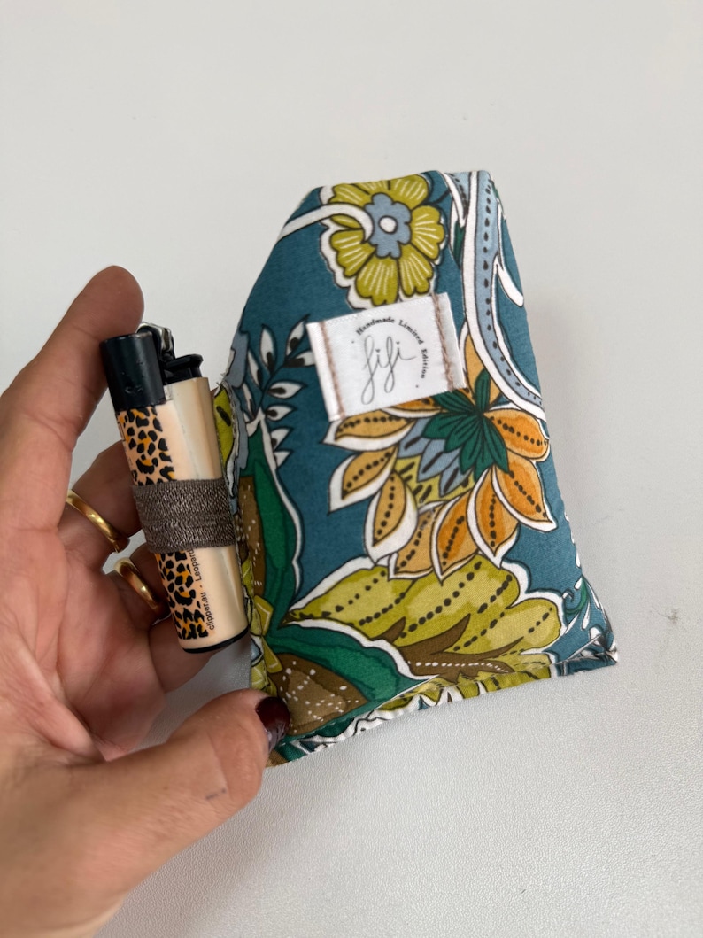 Handmade Padded Cigarette Case With Elastic for Lighter | Double ...