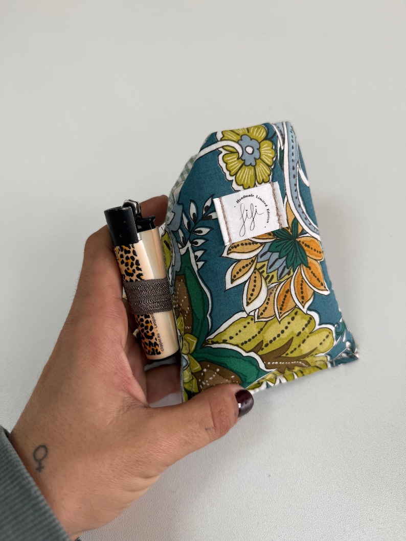 Handmade Padded Cigarette Case With Elastic for Lighter | Double ...