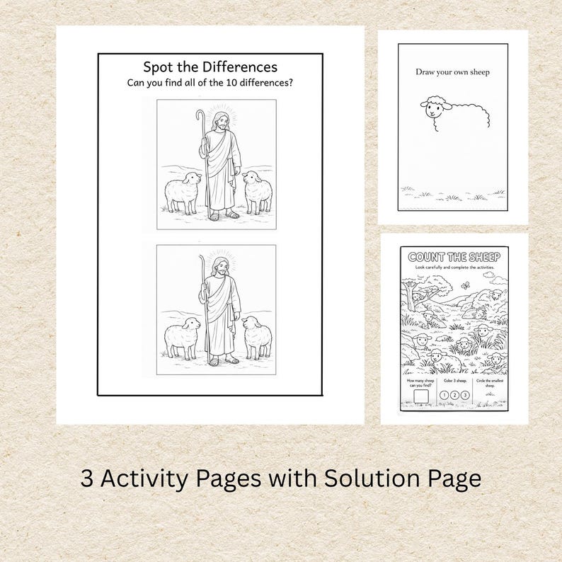 Jesus the Good Shepherd Activity Pack for Kids | Christian Printable ...
