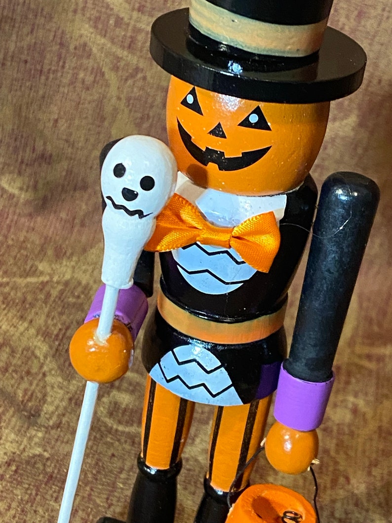 Halloween PUMPKIN MAN NUTCRACKER8.5 Wooden Decorationnew - Etsy