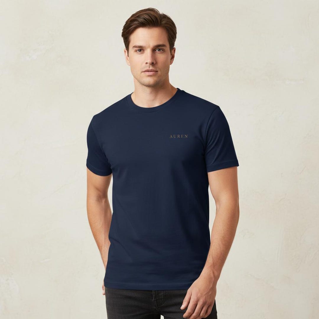 Heritage Collection Premium AUREN Logo T-shirt – Embroidered Colored ...