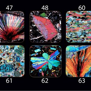 Geology Coasters Your Choice of 6 From 14 Rock Thin Section - Etsy