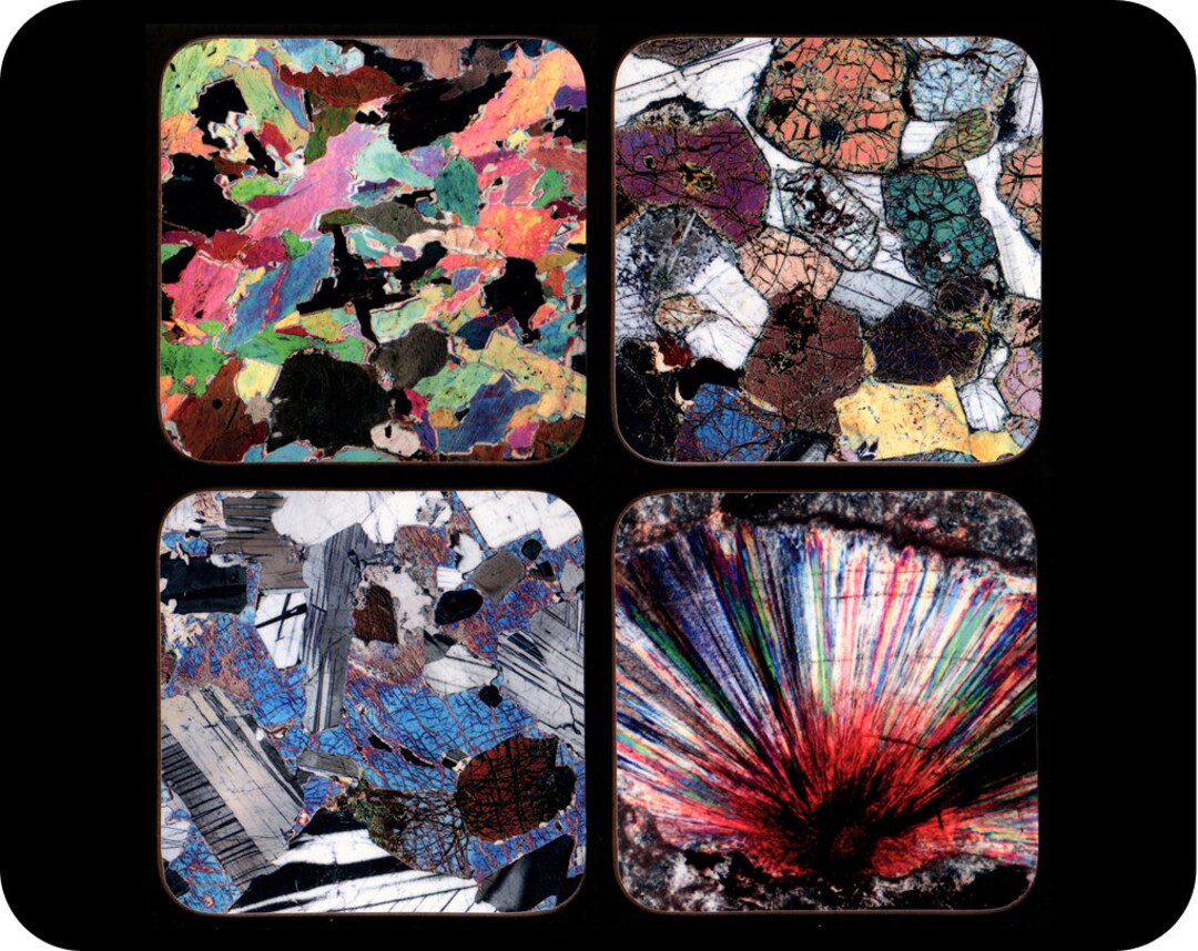 Scottish Geology Coasters Set of 4 Rock Thin Section - Etsy