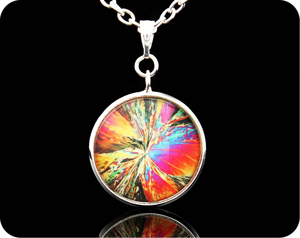 Chemistry Pendant Science Jewellery Citric Acid Crystals Microscope ...