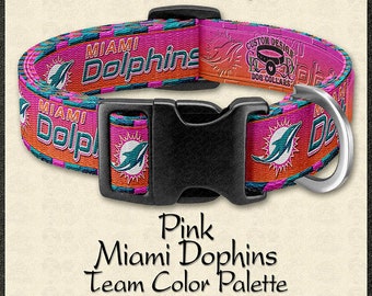 Miami Dolphins Dog Collar - Etsy