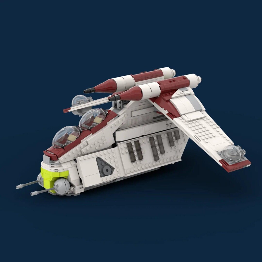 Custom Republic Gunship - With 4 Minifigures - Bricks at War - Etsy