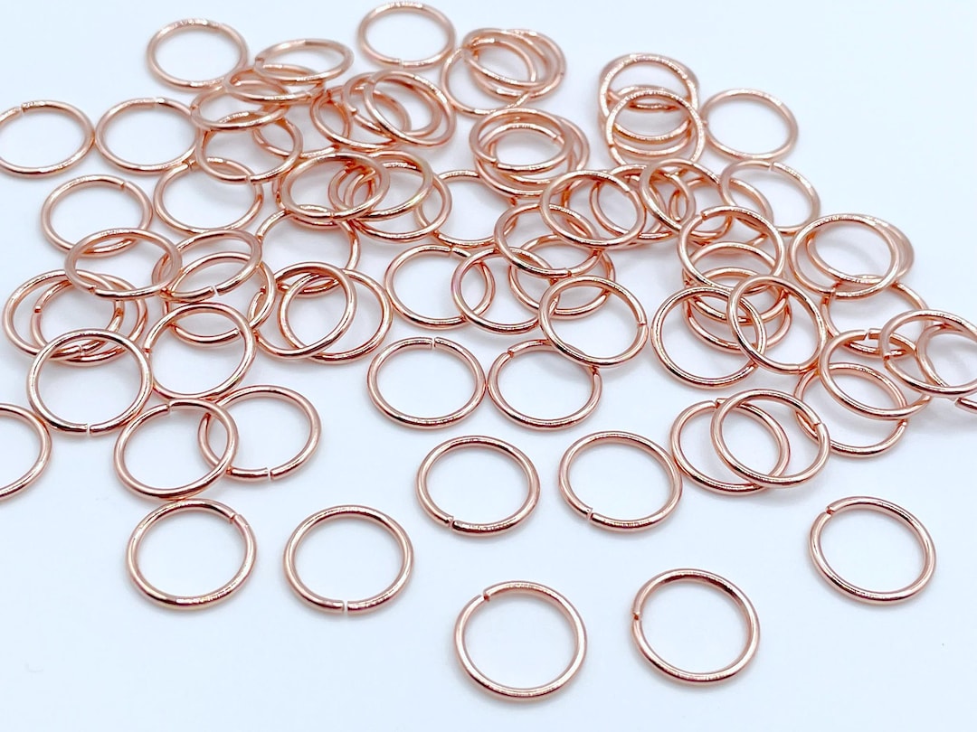 50 Rose Gold Jump Rings Open Round Shiny 12mm 17 Gauge DB671637 - Etsy