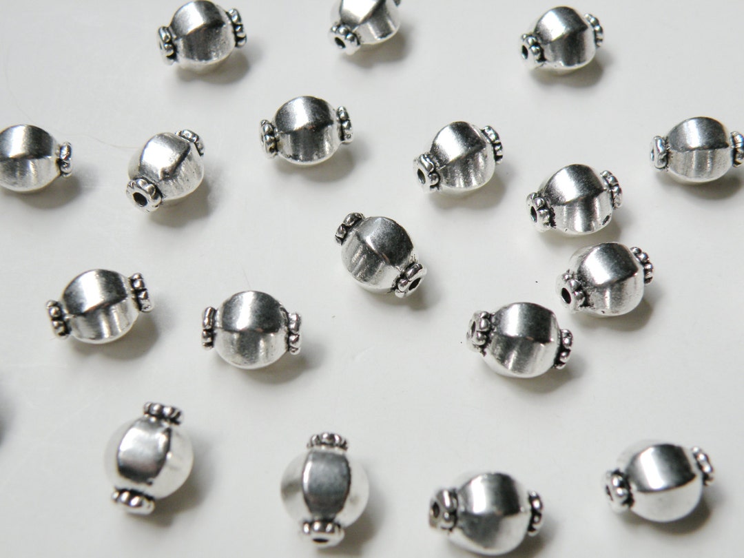 10 Lantern Spacer Beads Hexagon Antique Silver 10x9mm DB24181 - Etsy
