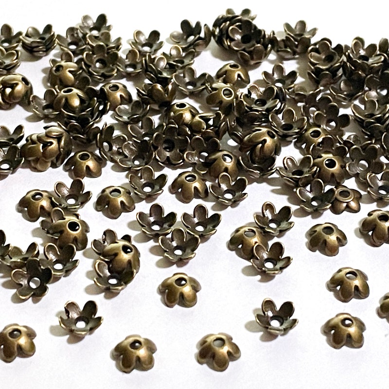 Bronze Bead Caps - Etsy