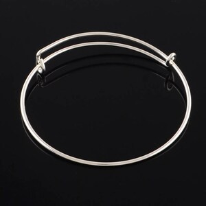 Bangle Bracelet Adjustable Expandable Charm Bracelet Double Bar Shiny ...
