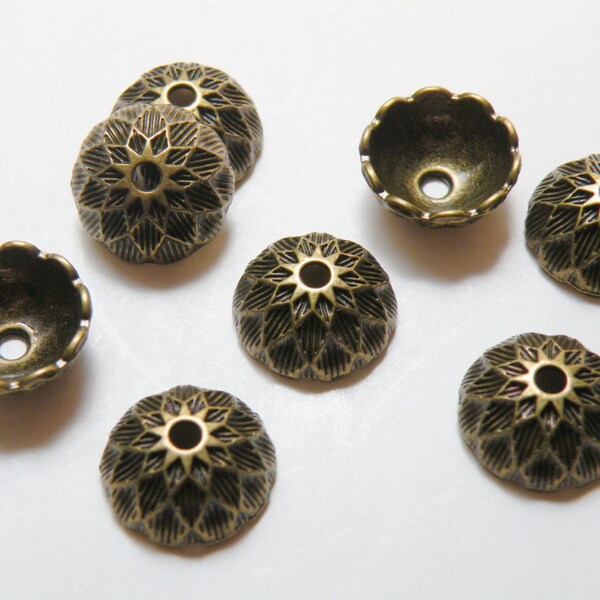 Bronze Bead Caps - Etsy