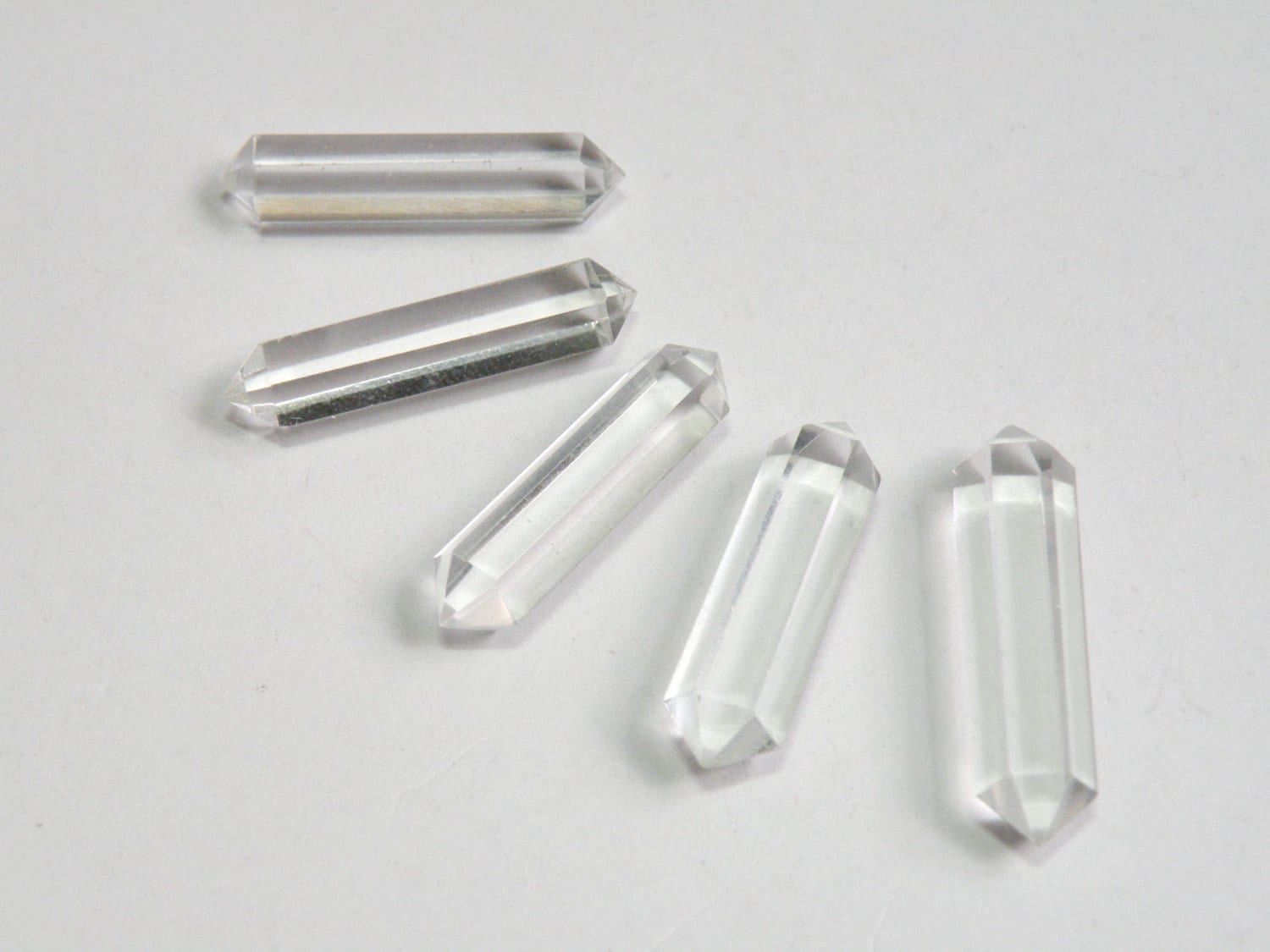 Clear Crystal Quartz 6 Side Pointed Double-terminated Point Small Wand ...