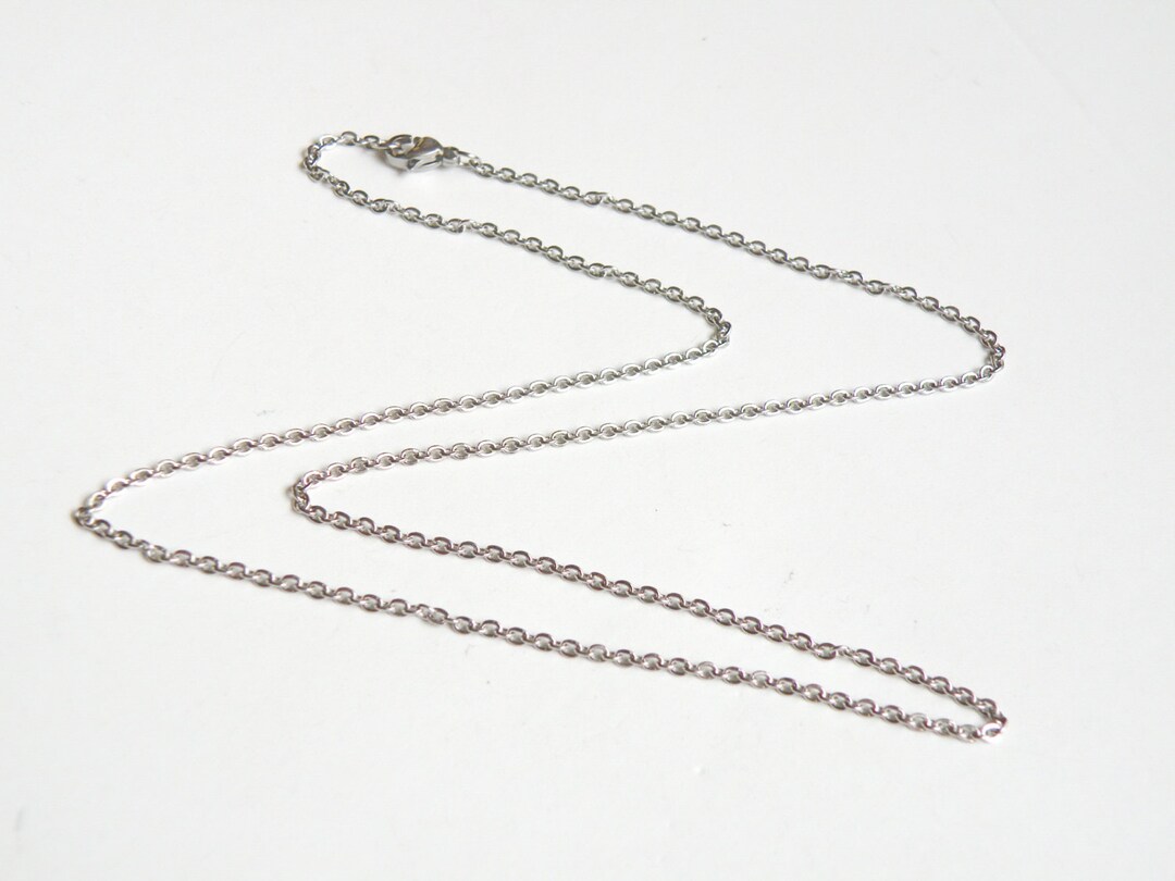 Stainless Steel Flat Cable 20 Inch Chains With Lobster Claw Clasp ...